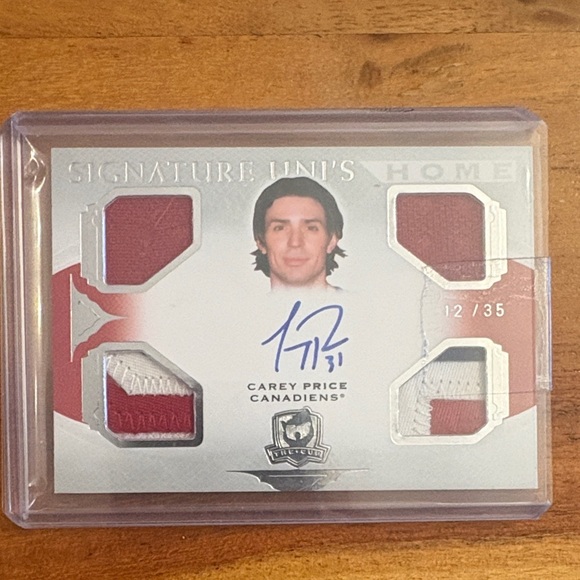 Other | Signed Carey Price Canadiens Multipatch Hockey Card 35 | Poshmark